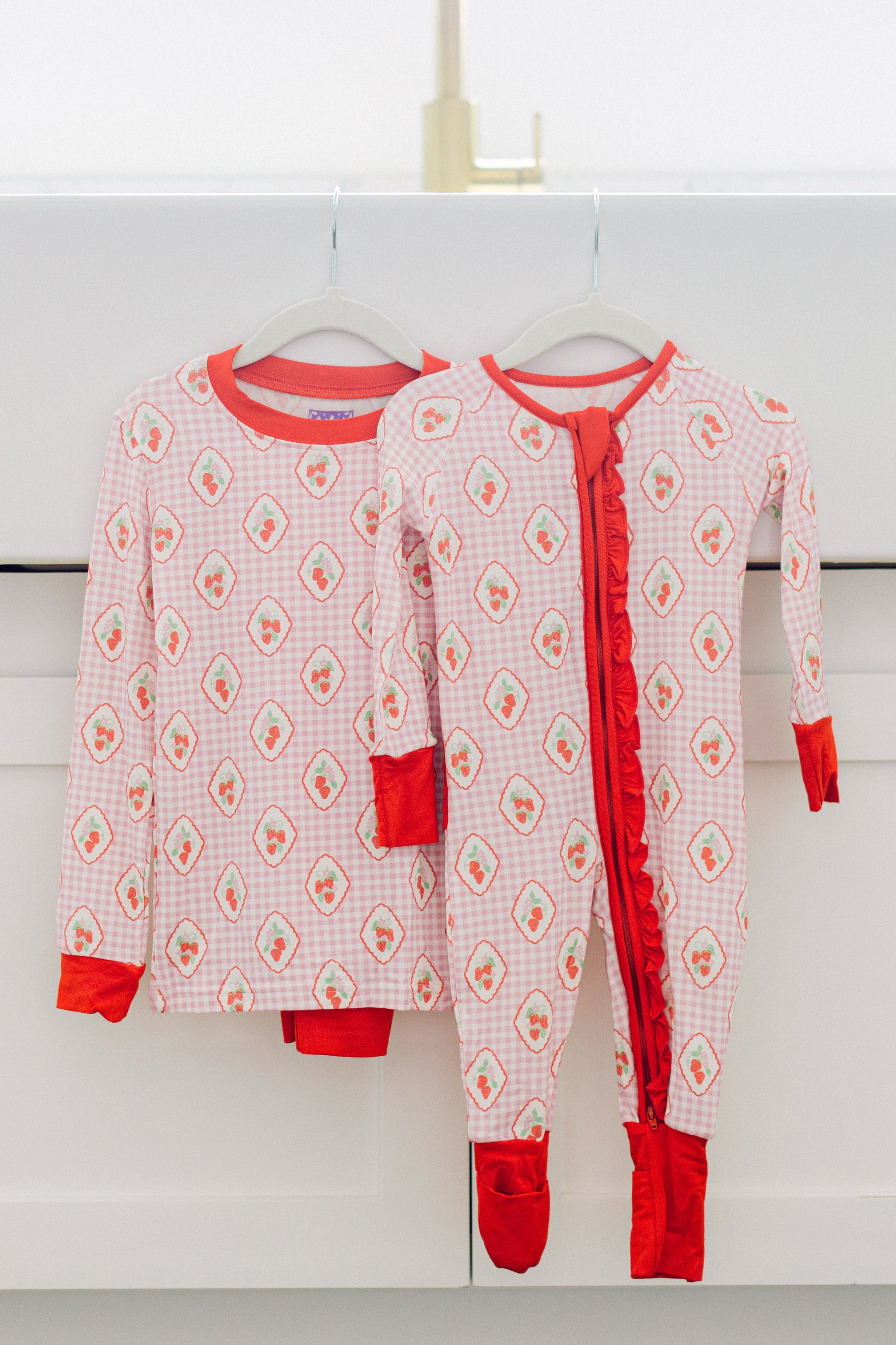 Limited Edition Strawberry Premium Bamboo PJ Set I Poppy Kids Co